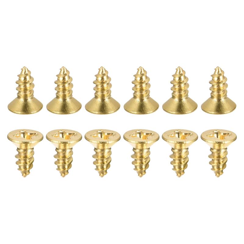 DTGN M3x8mm(DxL) 真鍮製プラス木ねじ 25個 木工芸品 家具用 皿タッピンねじ ブラストーン【プラス木ねじ】 : パッケージには、25個の真鍮製の木ネジ、M3ネジロッド径、8mm/0.31"ロッドの長さ、5.5mm...