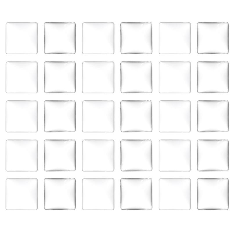 [PATIKIL] 透明なガラスのカ ボション 40個 25x25mm 正方形のガラスドームタイル 写真ペンダントジュエリー作成用 クリア用途:これらの透明なガラスカ ボションは、ユニークでパーソナライズされたジュエリーの作成に最適です。お...