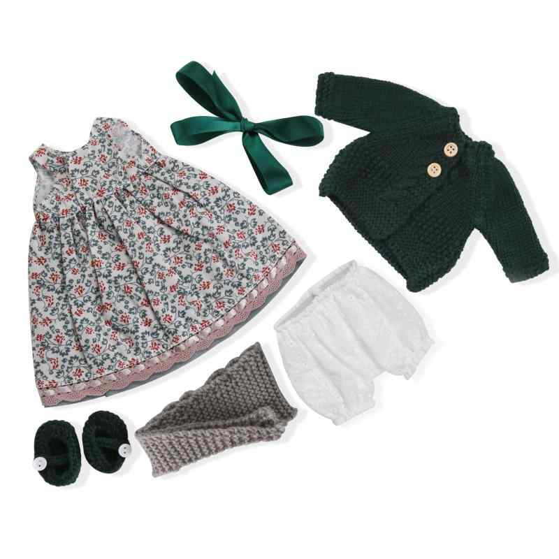 BlissfulPixie 手作り ウォルドルフ 人形の服 30cm 服セット 素敵なボックス 女の子 クリスマス 誕生日プレゼント-Dianaの服アクセサリーBlissfulPixie 手作りウォルドーフ人形の衣装セットには、美しい包装箱...
