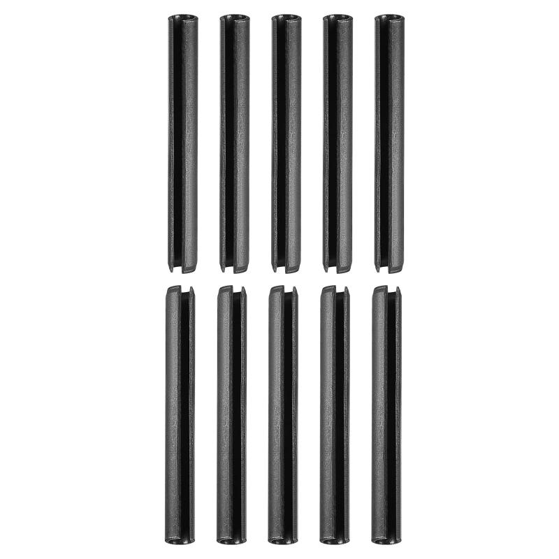 DTGN 6mmx60mm(DxL) スロット付きスプリングピン 30個入り 家庭用機械の留め具用 65Mnスプリングダウエルテンションロールピン 黒[ロールピンスプリングスロット]: パッケージには6mm/0.24"直径、60m...