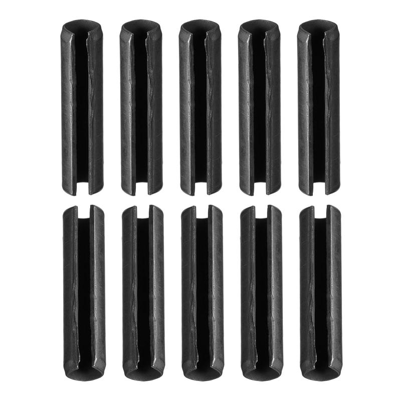 DTGN 3.3 mmx14mm(DxL) スロット付きスプリングピン 20個入り 家庭用機械の留め具用 炭素鋼製スプリングダウエルテンションロールピン 黒[ロールピンスプリングスロット]: パッケージには3.3 mm/0.13インチの黒ス...
