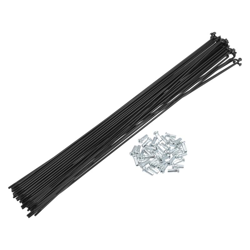 X AUTOHAUX 40本入り 14G Jベンド自転車用スチールスポーク 280mm 11.02" サイクルスポーク ブラスニップル付き マウンテンバイク MTB 用スポーク注意：スポークの長さはリム、ハブ、編み方によって異なり...