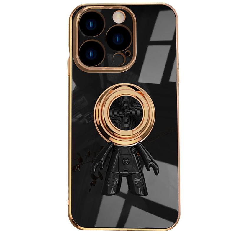 【Coosmart】iPhone 13 Pro TPU ケース iPhone 13 Pro ケース リング付き アイフォン13 プロ カバー おしゃれ かわいい 宇宙飛行士 携帯ケース スタンド機能 滑り防止 スマホケース 軽量 薄型 車載ホルダ