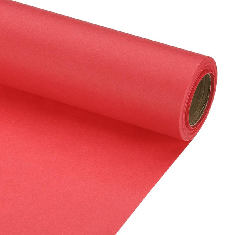 PATIKIL ラッピングペーパー 包装紙 38cm x 7.6m(25フィート) 無地 クラフト紙 厚手 大判 スタイリッシュ スタイリッシュ 梱包 折り 花束 プレゼント 新年 誕生日 お祝い 手芸用 明るい赤色品質のペーパー: 70G...