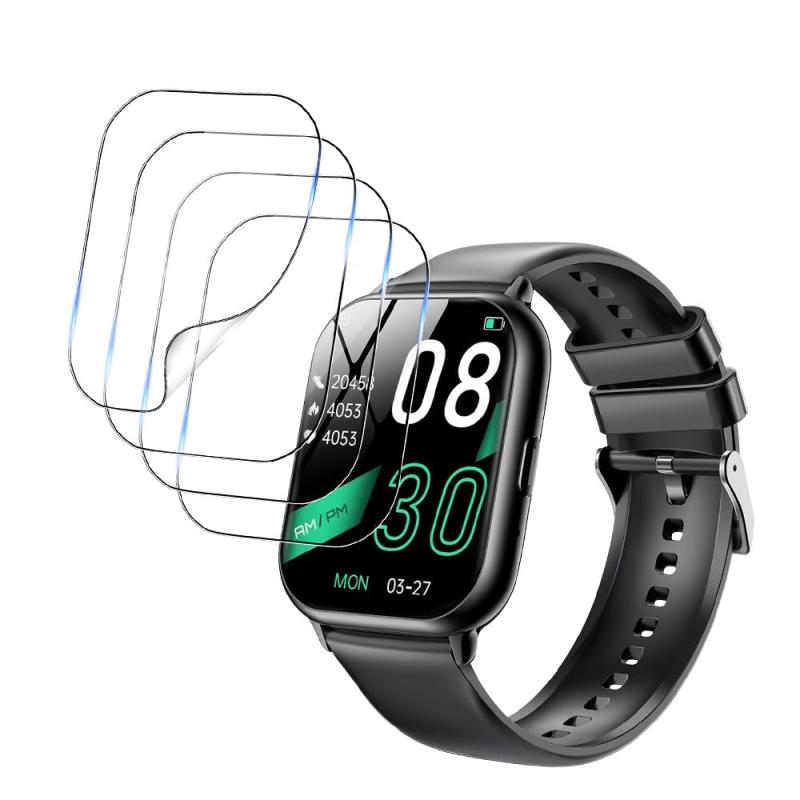 【4枚セッ】対応 MTDKA スマートウォッチ 1.9インチ フィルム【2026最新進化モデル】【BAOLINTX】24時間自動修復技術 柔らかい気泡ゼロ 反射低減 全面保護 耐指紋 撥油性 高透過率 MTDKA スマート【対応機種】：MT...