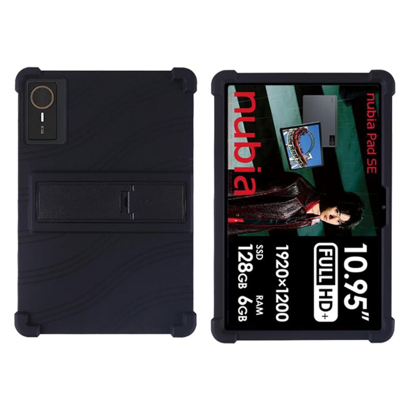 nubia Pad SE 用 ケース カバー スタンド付き nubia Pad SE 12インチ 対応【NOUKAJU】保護カバー 柔らかいシリコーン素材 傷防止 全面保護 耐衝撃 軽量 放熱設計 滑り止 nubia Pad SE 用 保護...