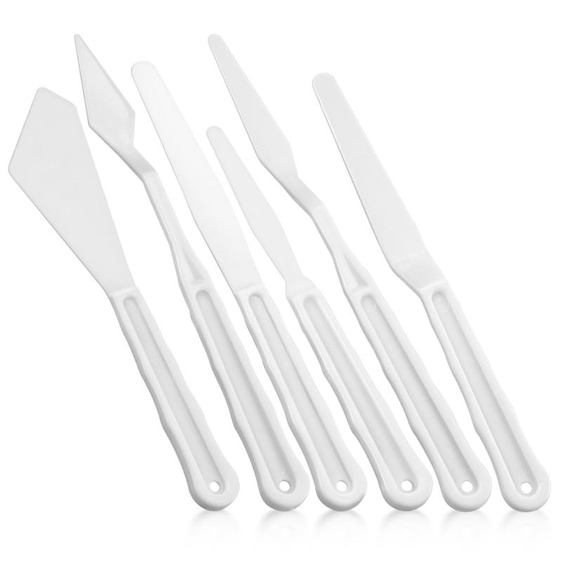 Operitacx 7.48インチ アーティスト用プラスチックスパチュラ 1セット 油絵具用 カラー混合ペイント 軽量プラスチック製 絵画用スクレーパー独自の輪郭設計による精密な塗布制御: Operitacxの19.00cmのプラスチックス...