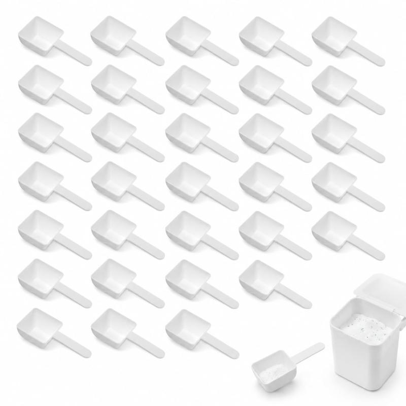 GLEAVI 洗濯洗剤用計量スプーン プラスチック製 軽量で使いやすい 粉末洗剤計量に最適 3.7インチ 小型コンパクト設計正確な計量機能：GLEAVIの洗濯洗剤用計量スプーンは9.5×4.5×2.5cmのコンパクトサイズで、粉末洗剤や液体...