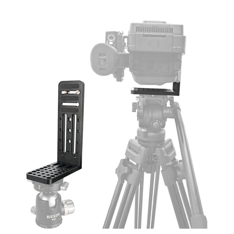 KOKIGAFOTO L型ブラケット 垂直QRプレート ユニバーサル DSLRカメラ Lブラケット 垂直撮影 クイックリリースプレート DSLR/MicroCamera/Carmcorders/Gimbals FS7H / FS5用【頑丈な...