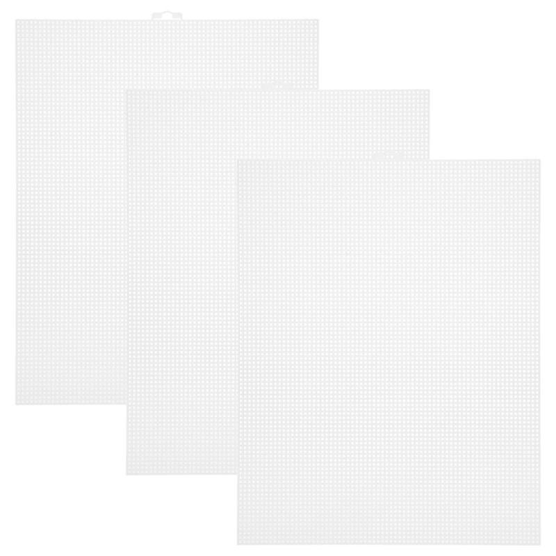 LIFKOME プラスチックキャンバス 3枚セット 手芸用 ネット 7CT (26×33.5cm) 半透明【バッグ作りや立体作品に】毛糸や刺繍糸を通して模様を作る「プラスチックキャンバス（ネット手芸）」用のシートです。布とは異なり適度な硬さ...