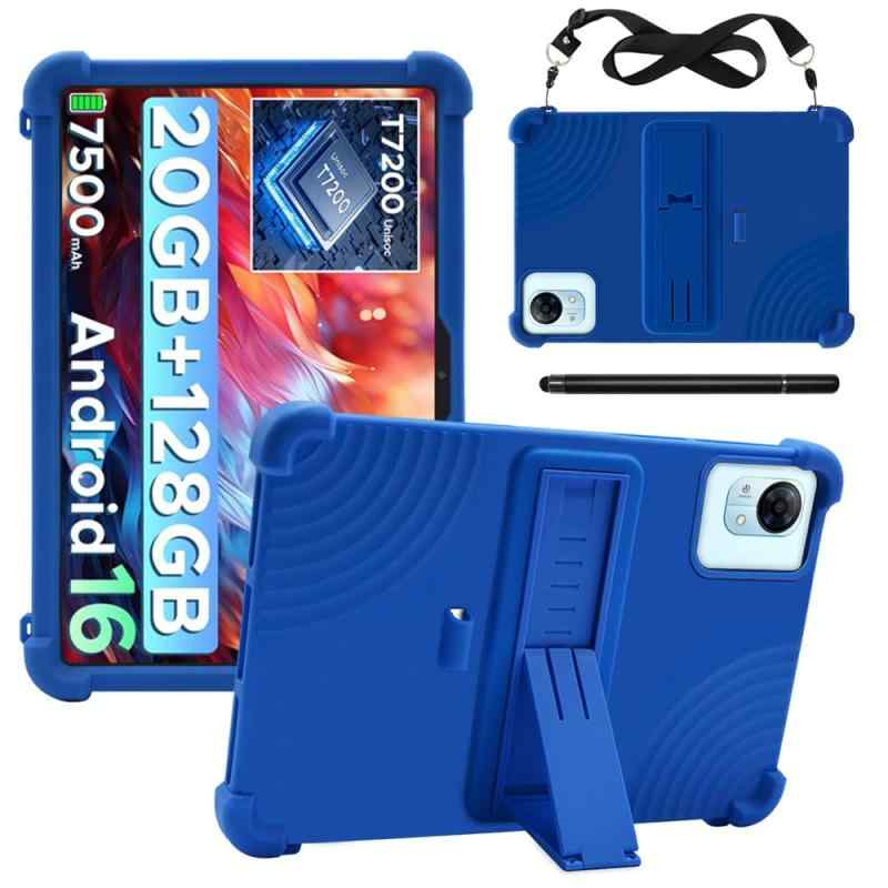 【BESTJP】For PHILIPS T7315/DOOGEE Tab G5 / FPD CP10-J1 10.1インチ タブレット用シリコン保護ケース スタンド機能、多角度調整機能、耐衝撃、耐傷性、耐落下性を備えています スタイラスペン...