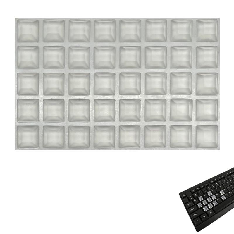 Renjzle 長い爪用キーボード隆起ステッカー【40枚セット】 透明シリコン製 ネイル保護 タイピング補助ツール ノートパソコン/デスクトップ対応 (Mac/Windows) 粘着式キーキャップライザー 爪の【シリコン素材】Renjzle...