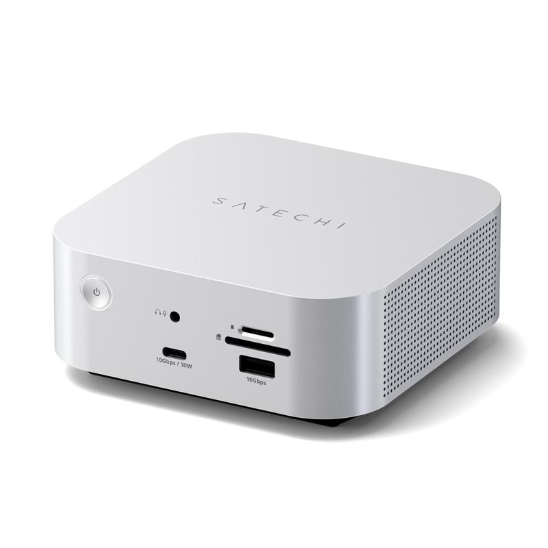 Satechi Thunderbolt 5 CubeDock NVMe SSDケース内蔵 シルバー1台のキューブで無限の接続性 - 単一のThunderbolt 5接続でデスク環境を一新。ノートPCへの給電、複数の8Kディスプレイ出力、周辺...