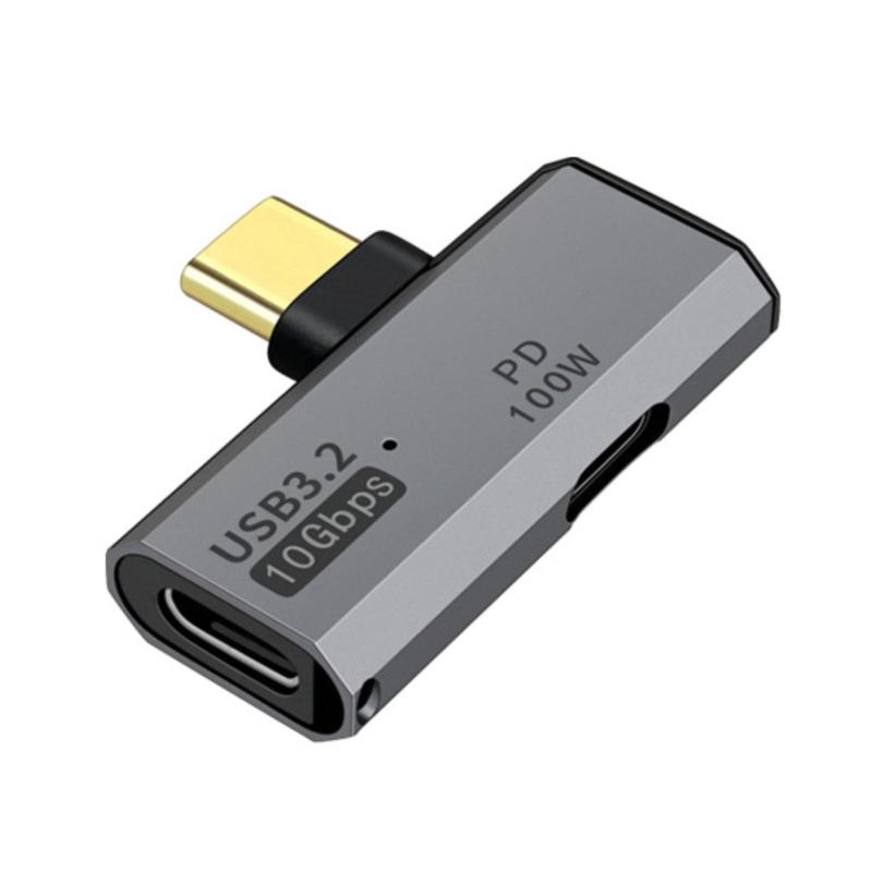 SZSL Type-C 変換アダプタ 2-in-1 TypeCデュアルポート PD100W急速充電 10Gbps高速データ転送 OTG機能に対応 LEDライト付き MacBo-okPro/PadPro/Sw-itch2などTypeC端末に対...