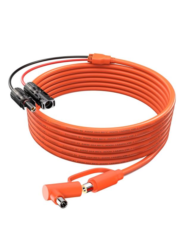 Tonton ソーラーパネルから8mmアダプターケーブルDC8mmコネクター DC8020/7909変換アダプター12AWG+14AWGケーブル