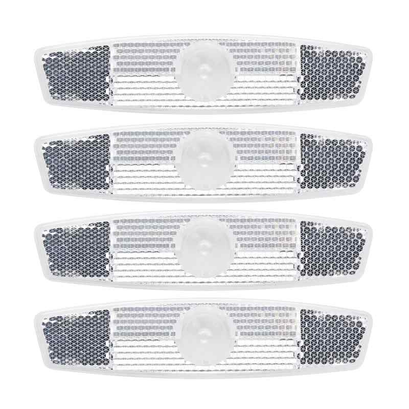 DEMYPROX JIS規格 自転車汎用 安全警告 ホイールリフレクター 114*27.5（mm） 4枚 (ホワイト)製品名：自転車汎用　車輪反射板材質：PMMA　サイズ：114*27.5（mm）認証:JIS、CPSC、AS、BS反射輝度高...