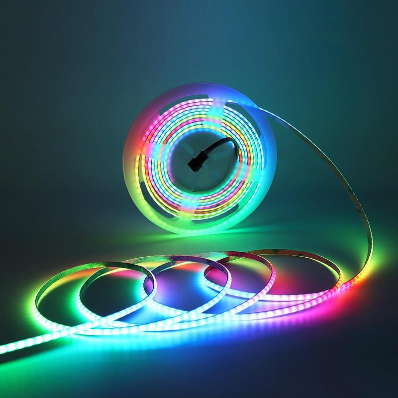 DC5V WS2811 IC RGB COB LEDテープライト 幅3mm 240LEDDC5V WS2811 IC RGB COB LEDテープライト 幅3mm 240LED