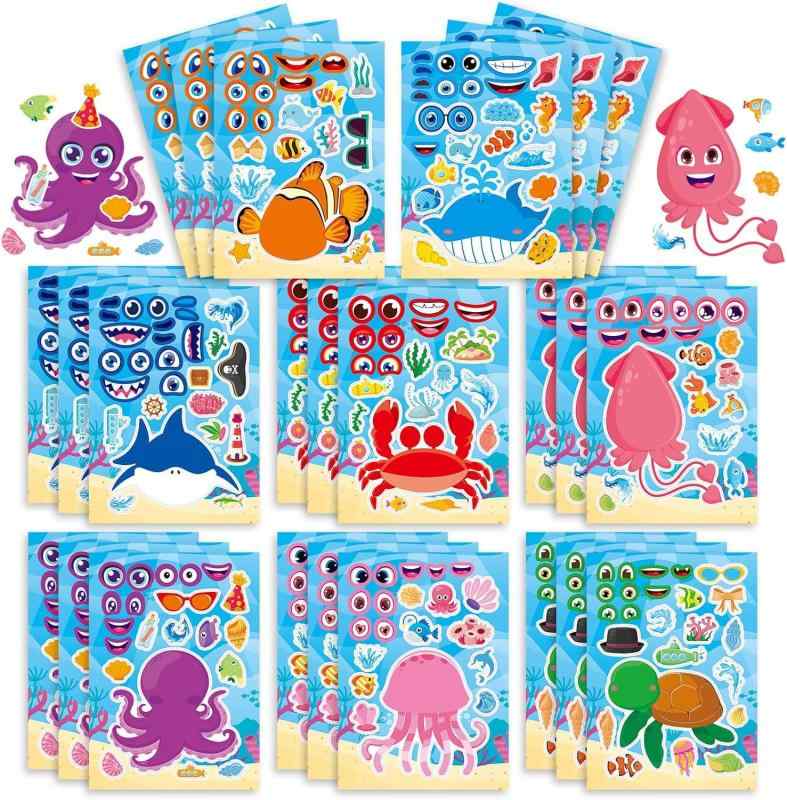 ステッカーを組み合わせて作ろう、お子様の誕生日アクティビティやパーティー用品、教室の特典に使える、自分だけのステッカーDIYクラフトステッカーを組み合わせて作ろう、お子様の誕生日アクティビティやパーティー用品、教室の特典に使える、自分だけの...