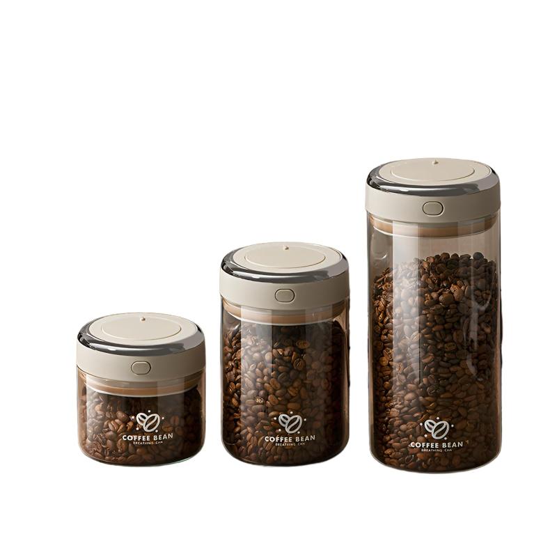 [Aishaba]コーヒー豆 保存容器 コーヒーキャニスター 真空保存容器 500ml/1100ml/1700ml 密閉 酸化防止 防湿防塵 排気弁付き ポンプ不要 高真空度 水洗可能 簡単な操作 大きな瓶の口 食品級材質 自【真空シール設...