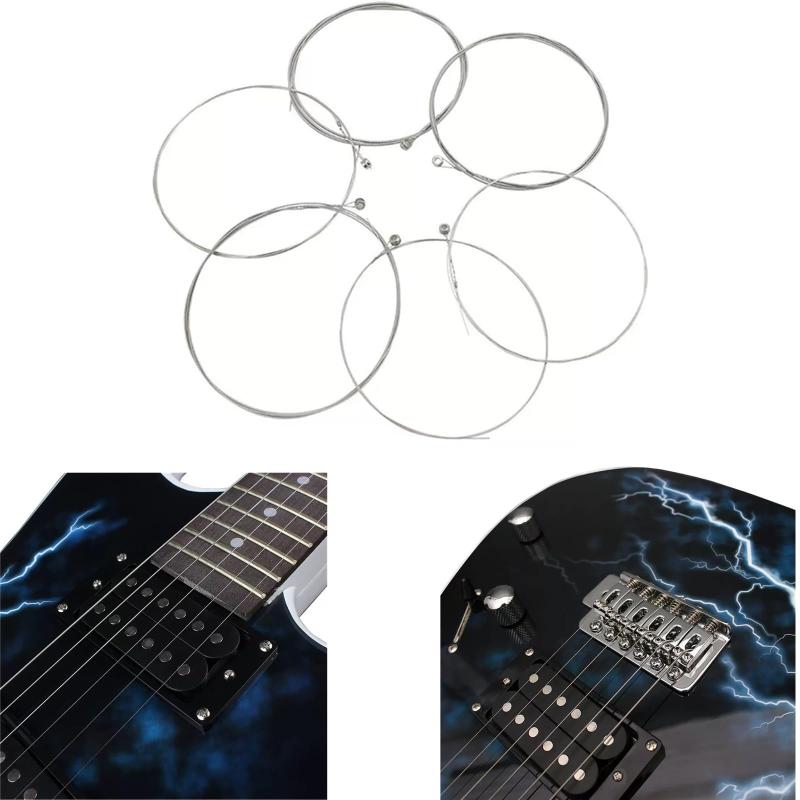 ZPZGOG エレキギター弦,E-1st,B-2nd,G-3rd,D-4th,A-5th,E-6th(.010-.034 in,0.25mm-1.17mm),ステンレススチールコアニッケル合金スクラッチメッキビーズヘッドメモ/インチ/ MM...
