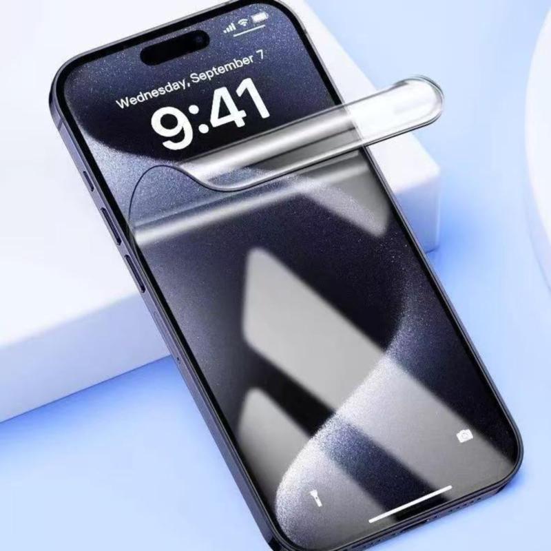 【2枚セット】iPhone 13用 ハイドロゲルフィルム スクリーン保護 自動修復 高感度対応 透明ソフト 傷防止 衝撃吸収（強化ガラスではありません）【新素材×エッジカバー】従来のガラスフィルムとは異なる進化型ハイドロゲルフィルム曲面エッ...