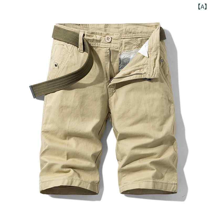 純綿 六 分 丈 パンツ メンズ ショート パンツ 夏 用 ワーク ウェア 若者 向け シンプル カジュアル ストレート パンツ 外 貿 中 丈 パンツ メンズ トレンドカテゴリー: 発売年と季節: 2023年夏生地名: 綿100%パンツ丈...