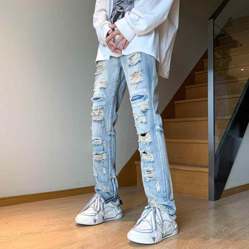 ・カテゴリ: デニムパンツ・スタイル: 韓国風・パンツ丈: 長ズボン・ウエスト: ミドルウエスト・厚さ: 普通・誤差範囲: 1-3cm・対象: 青少年、成人・素材: 綿50%・着用シーン: カジュアル・伸縮性: 若干あり・裾のスタイル: ス...