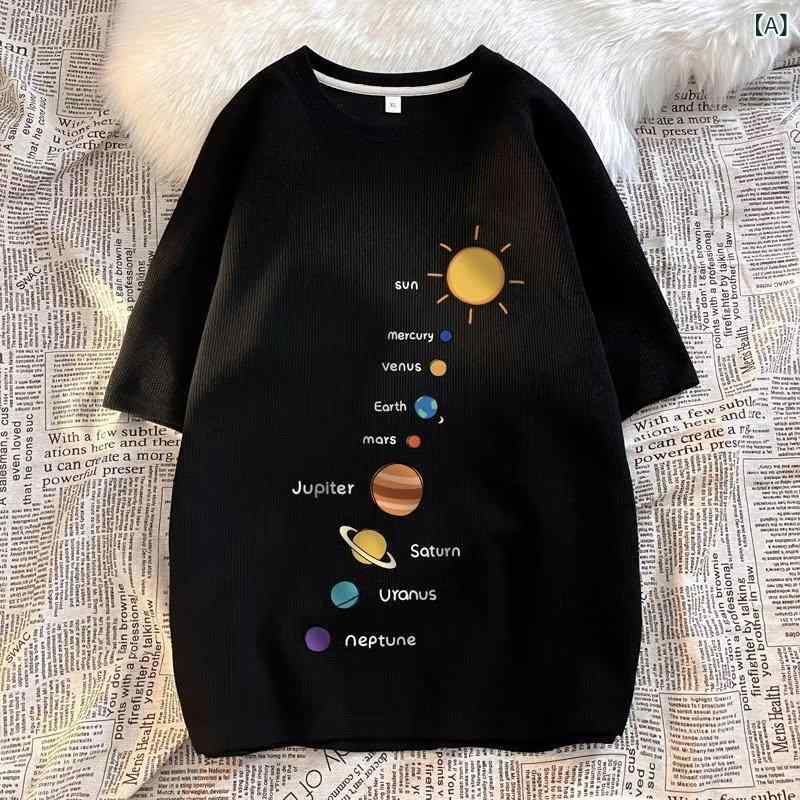 ・カテゴリ: Tシャツ・スタイル: ベーシック、カジュアル・柄: キャラクター、幾何学・版型: ルーズフィット・対象層: ティーンエイジャー、ユース・タイプ: プルオーバー・ネックライン: クルーネック・袖丈: 半袖・厚さ: 薄手・素材: ...