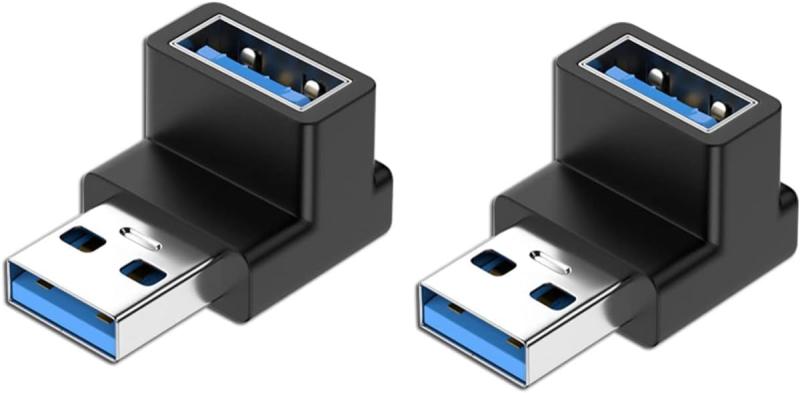 SZSL USB 3.2 アダプタ L型 アダプタ 2個セット USB 直角変換【10Gbps高速データ伝送】usb/カードリーダー/プリンタ/ヒートシンク/ハンドペイン/マウスなどのデバイスに適しています【90度USB Aアダプタは】90...