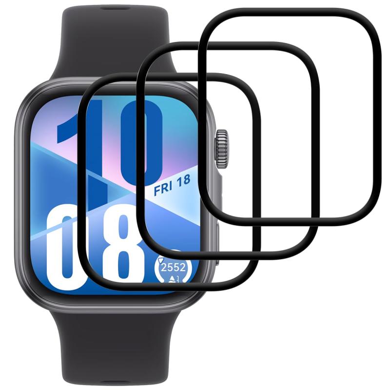 【3枚セット-高 品質】対応 HUAWEI WATCH FIT 4 保護フィルム HUAWEI WATCH FIT 4 フイルム 画面保護シート 液晶シール カバー 液晶保護 ソフト 【 PET複合材 炭素繊維 3Dカバー 耐衝撃 超薄 気...