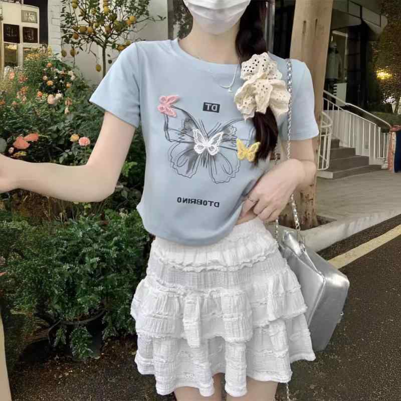 ・カテゴリ: Tシャツ・スタイル: 通勤風、エレガント・主な素材: ポリエステル（90%以上95%未満）、スパンデックス（30%以下）・ネックライン: クルーネック・袖丈: 半袖・袖型: プリンセススリーブ・柄: アルファベット、数字、文字...