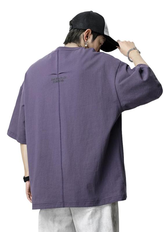 [FJLTDCP] tシャツ メンズ 半袖 大きいサイズ 無地速乾性 柔らかい 軽い ファッション 服 メンズおしゃれ ゆったり 夏服 刺繡の模様服コットン100%特有の独特な風合いが、ニュアンスを醸し出す。やわらかな肌触りで素肌に触れても...