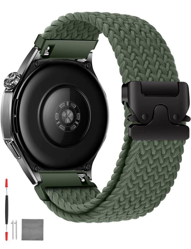 [TICFROG] スマートウォッチ 時計 ベルト 20mm/22mm パラシュートスタイルバックル バンド 腕時計 ベルト ナイロン 交換バンド 無段階調整 金属バックル メンズ レディース 兼用 通気性 弾力性 伸【弾力性ナイロン生地・...