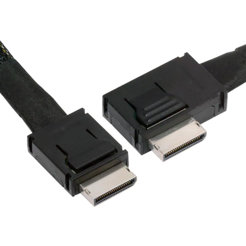CY ケーブル 90 度角度付き OcuLink PCIe 4.0 PCI-Express SFF-8611 4i から SFF-8611 データ アクティブ ケーブル (eGPU SSD 用)