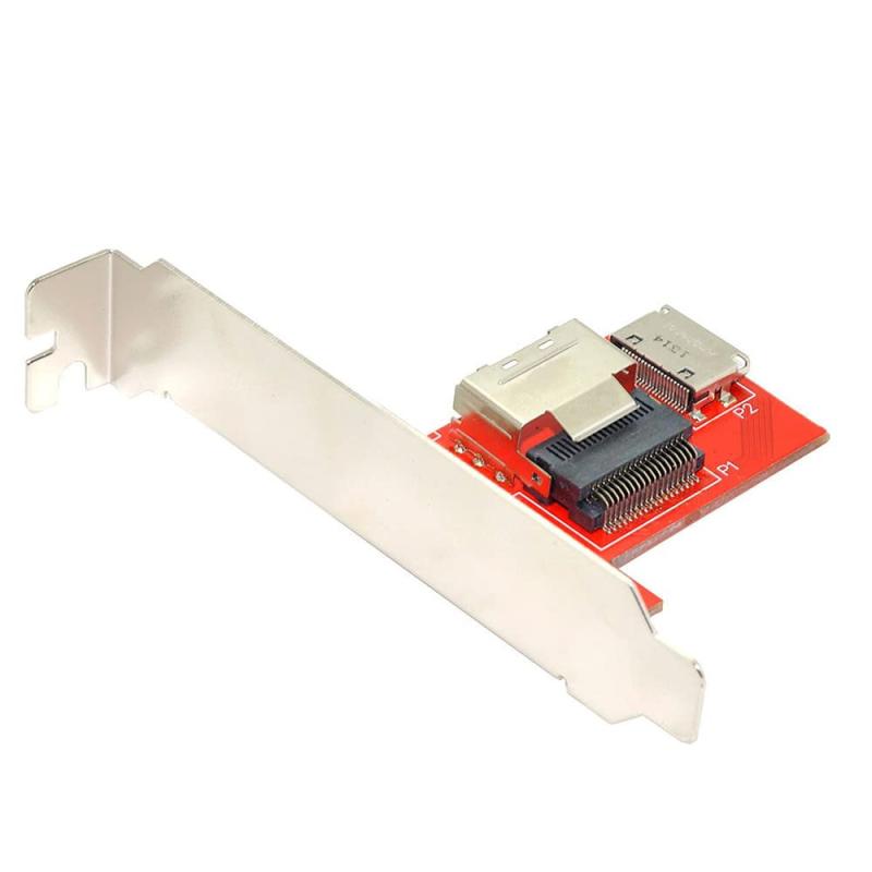 Xiwai PCI-Express 4.0 スリムライン SAS SFF-8654 から HD SFF-8643 SFF-8087 SFF-8612 PCBA メス アダプタ (ブラケット付き)