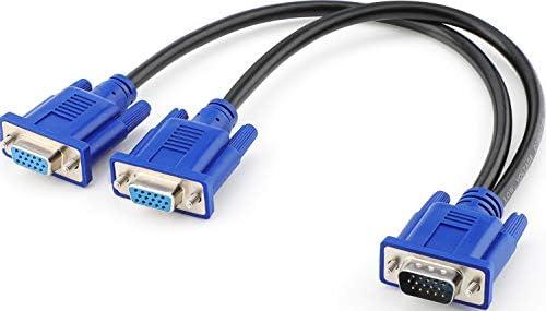 Pasow VGAモニター分配器 Yスプリッターケーブル 1入力2出力 1080P 画面複製のみ対応 0.5m(1)使用説明: VGAスプリッターデュアルモニターにはオスコネクタがコンピューターに直接差し込むことができます。VGAスプリッタ...