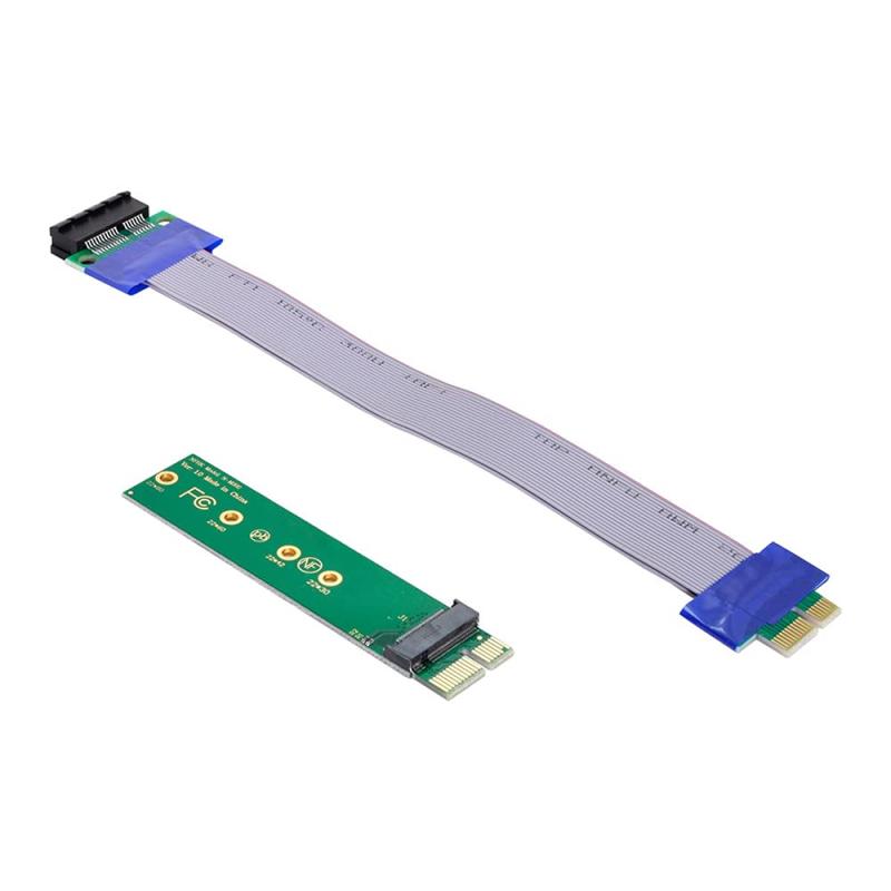 Xiwai NGFF M-Key NVME AHCI SSD - PCI-E 3.0 16x x 16 垂直アダプター ケーブルオス-メス延長付き