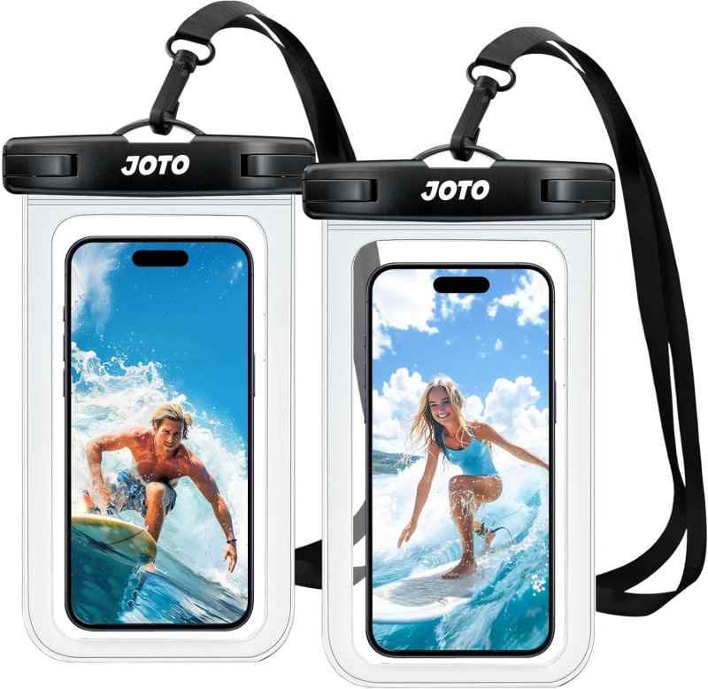 JOTO 防水ケース 2枚セット スマホ用 IPX8認証iPhone17/16/15/14/13/12 Pro Max Galaxy S24/S23 Ultra Pixel 8 Pro 対応 7インチまで 指紋認証対応 風呂 海 プール 釣...