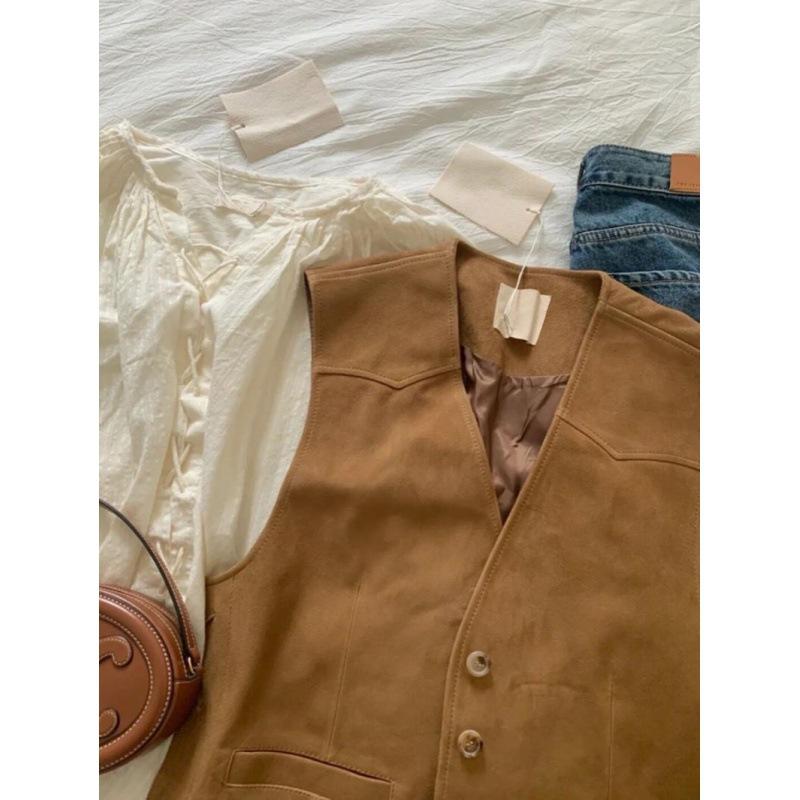 ・カテゴリ: 马甲/背心・ネックライン: ホルターネック・カラー展開: ブラウン・サイズ展開: S、M、L、XL・スタイル: コンサバ・通勤、シティスタイル・フィット感: レギュラーフィット・素材: その他（混用率95%以上）・対象: 成人女性