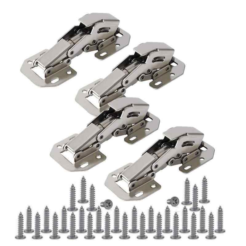 LUCKYBEE 補修・固定 スライド丁番 110mm 鋼製丁番 蝶番 建築部品 90度開き角度 窓/ドア/下駄箱/キャビネット/棚/流し台など対応 4個 セット簡単開閉 多用途に対応のスライド丁番　ドア・窓用の蝶番　建築部品 4個セット。...