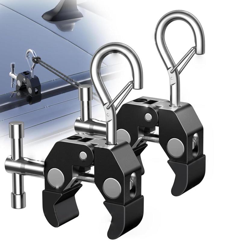 iKristin カージョイント テント 取り付け用 カージョイント 強力 カーサイドタープ用 車 タープ 固定 タープグリップ テントアクセサリー 傷防止 工具不要 設置簡単 キャンプ部品 耐久 頑丈 【簡単に30秒にで設営可能】工具は一...