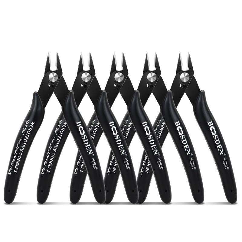 BOOSDEN Micro Wire Wutters Diagonal Cutting Pliers, Flush Cutter for Jewelry Making, Wire Snips Nippers for Artificial F...