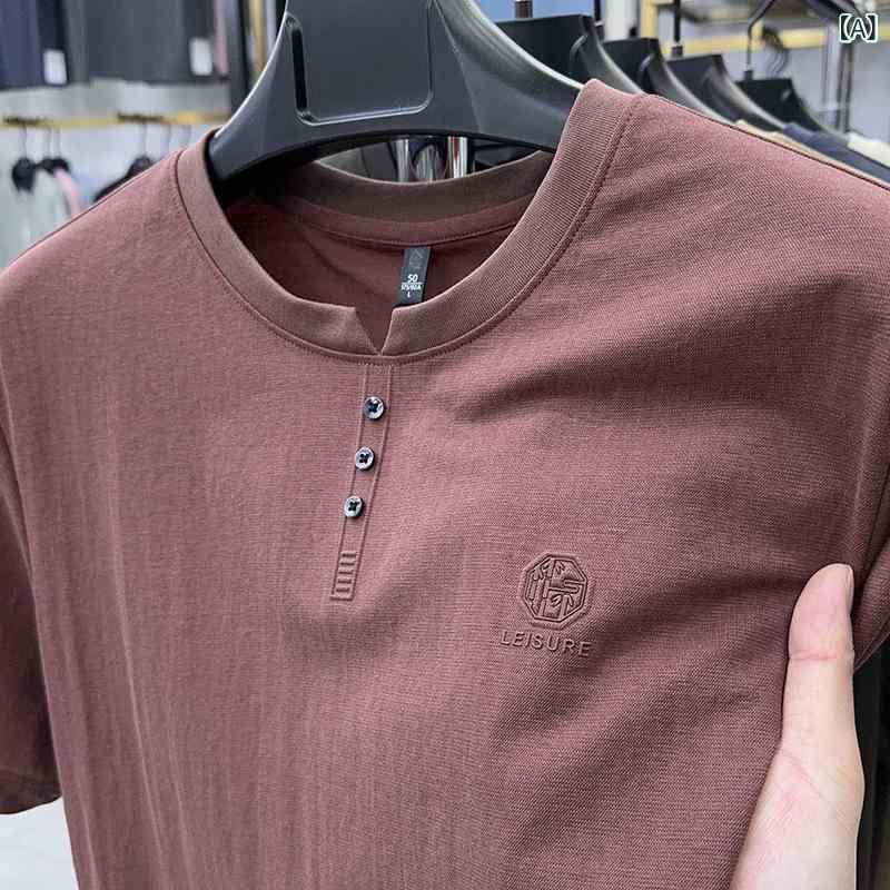 ・スタイル: その他・シルエット: ルーズフィット・ターゲット: 中年・ネックライン: クルーネック・袖丈: 半袖・フード: なし・生地の厚さ: 薄手・着用シーン: スポーツ・デザイン詳細: 刺繍・カラー展開: レッドブラウン（ラストブラウ...
