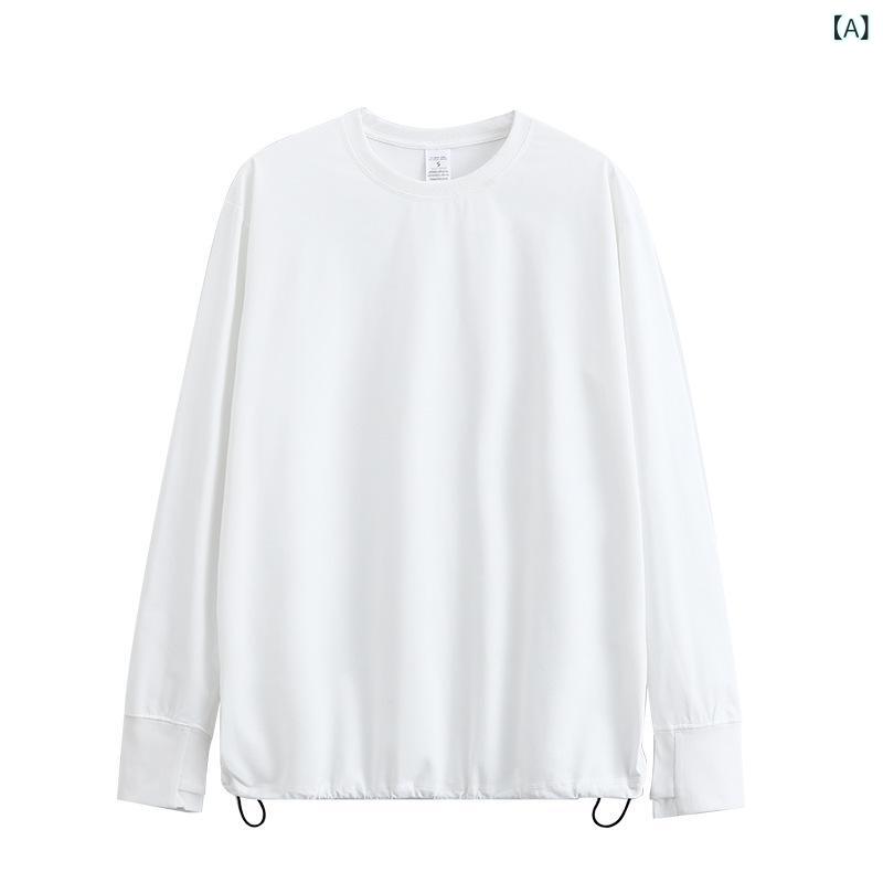 ・カテゴリ: Tシャツ・スタイル: カジュアル・主な素材: ポリエステル96%以上・柄: 無地・シルエット: ルーズフィット・対象: メンズ・ネックライン: クルーネック・袖丈: 長袖・厚さ: 普通・誤差範囲: 1-3cm・着用シーン: カ...