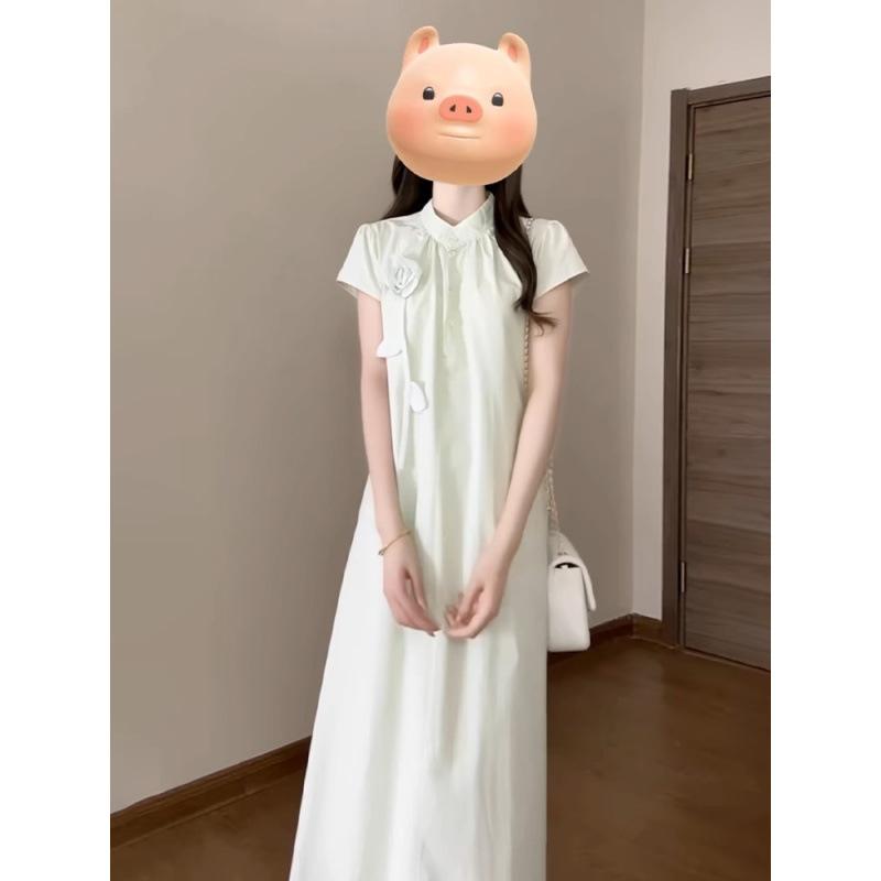 ワンピース レディース 授乳服 産後 授乳口付き ロング丈 マキシ丈 新中式 チャイナ風 授乳ワンピース きれいめ 上品 お出かけ用 普段着 マタニティウェア 産後服 授乳服 春夏 接触冷感 ゆったり 体型カバー カジュアル お宮参り お呼...