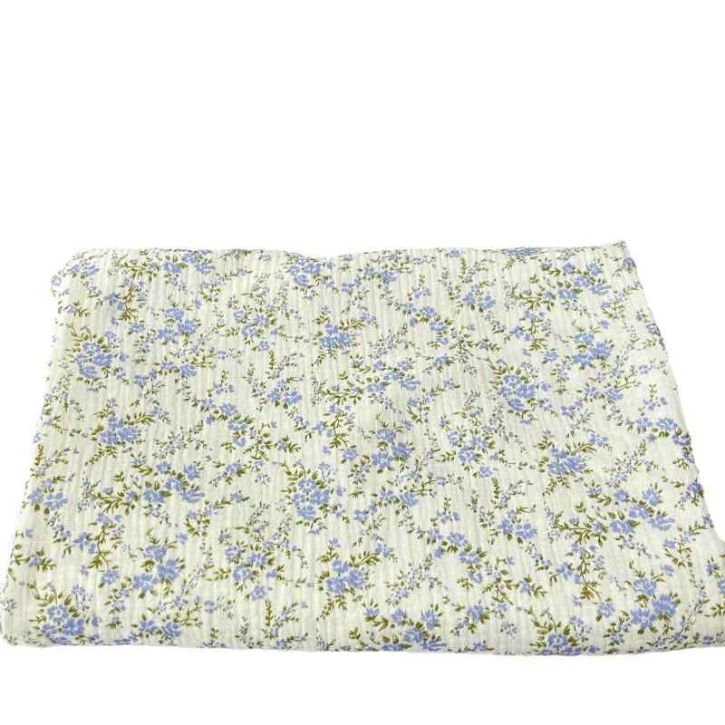 ワンピース ベビー 女の子 家居服 部屋着 小花柄 ヴィンテージ風 レトロ ダブルガーゼ 綿100% コットン素材 赤ちゃん用 子供服 ふんわり 柔らかい 通気性 吸湿性 肌に優しい 長袖 秋 春夏オールシーズン・素材: 綿100%