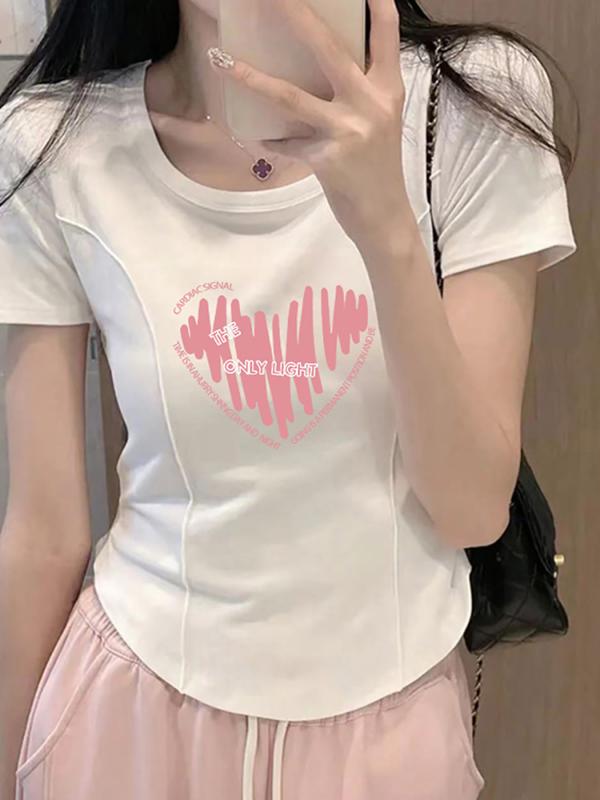 Tシャツ レディース 半袖 スクエアネック 綿100% トップス カットソー フィット感 タイト スリム ショート丈 ボーン入り 骨格ウェーブ 骨格ストレート 曲線ヘム 変形裾 クロップド丈 無地 シンプル カジュアル きれいめ おしゃれ ...