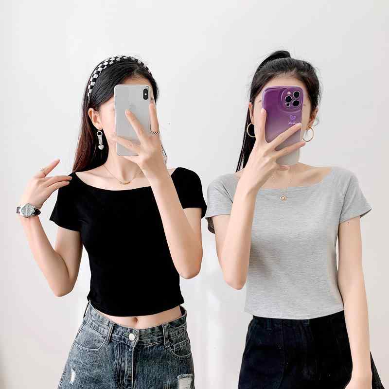 Tシャツ レディース 半袖 オフショルダー モダール素材 タイト ショート丈 へそ出し トップス カットソー 韓国風 インナー 無地 シンプル カジュアル・カテゴリ: Tシャツ・スタイル: 通勤風・主な素材: モダール繊維95%以上・副素材...