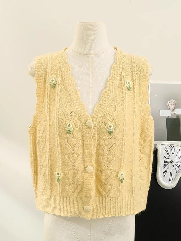 ベスト レディース ニット 刺繍 花柄 ゆったり カーディガン 袖なし セーター おしゃれ 重ね着風 カジュアル Vネック 前開き 春夏 通勤 通学 お出かけ デイリー シンプル 可愛い きれいめ 上品 大人・カテゴリ: ベスト・着丈: 約...