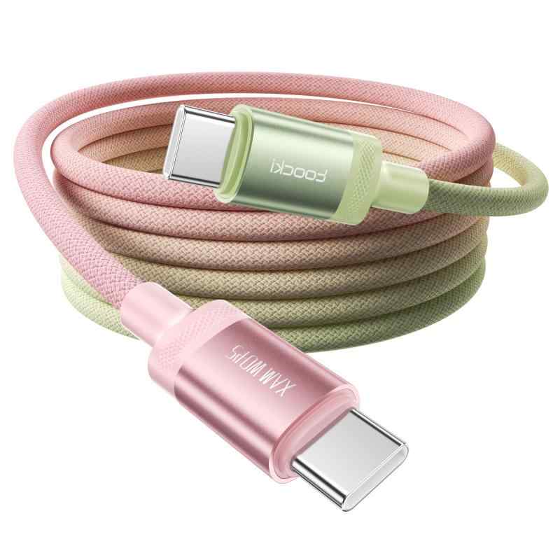 toocki usb c ケーブル 240W 1M PD3.1 タイプC-タイプC 急速充電cable typecナイロン編みカラー混ぜ